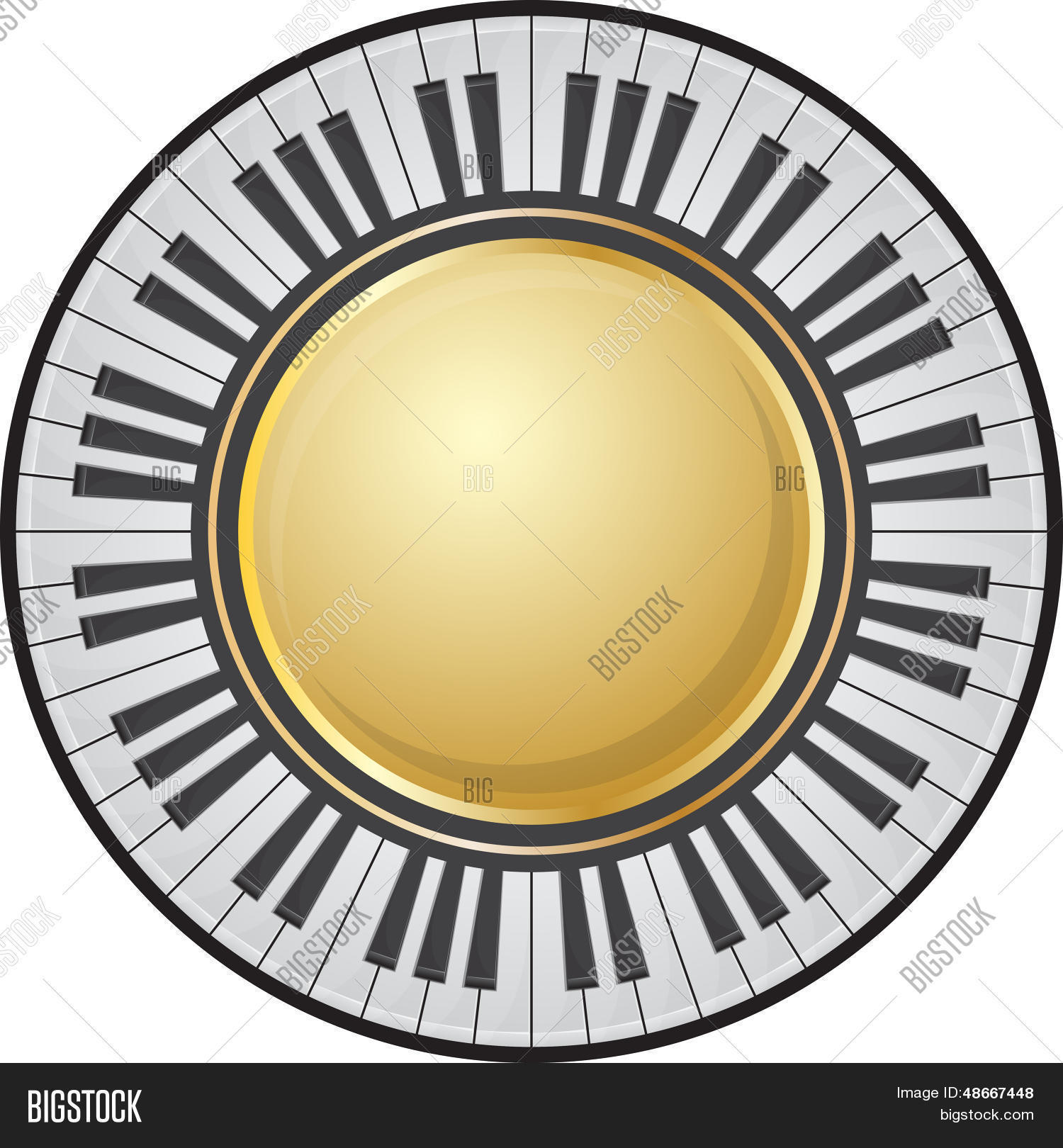 Round Frame Piano Vector & Photo (Free Trial) | Bigstock