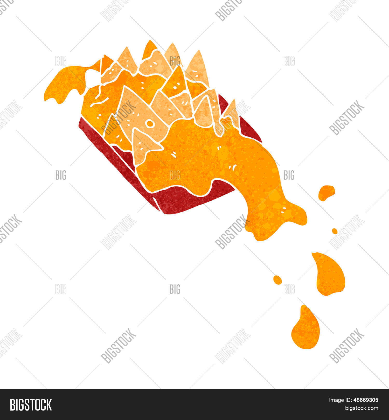 Retro Cartoon Nachos Vector & Photo (Free Trial) | Bigstock