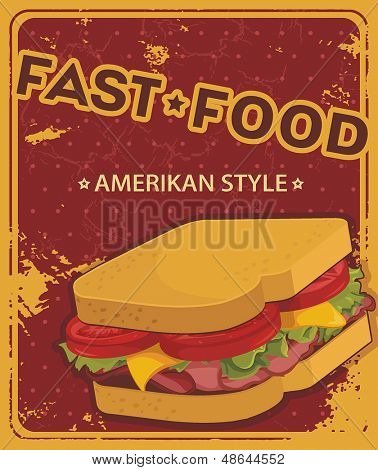 Retro Fast Food Menu Vector & Photo (Free Trial) | Bigstock