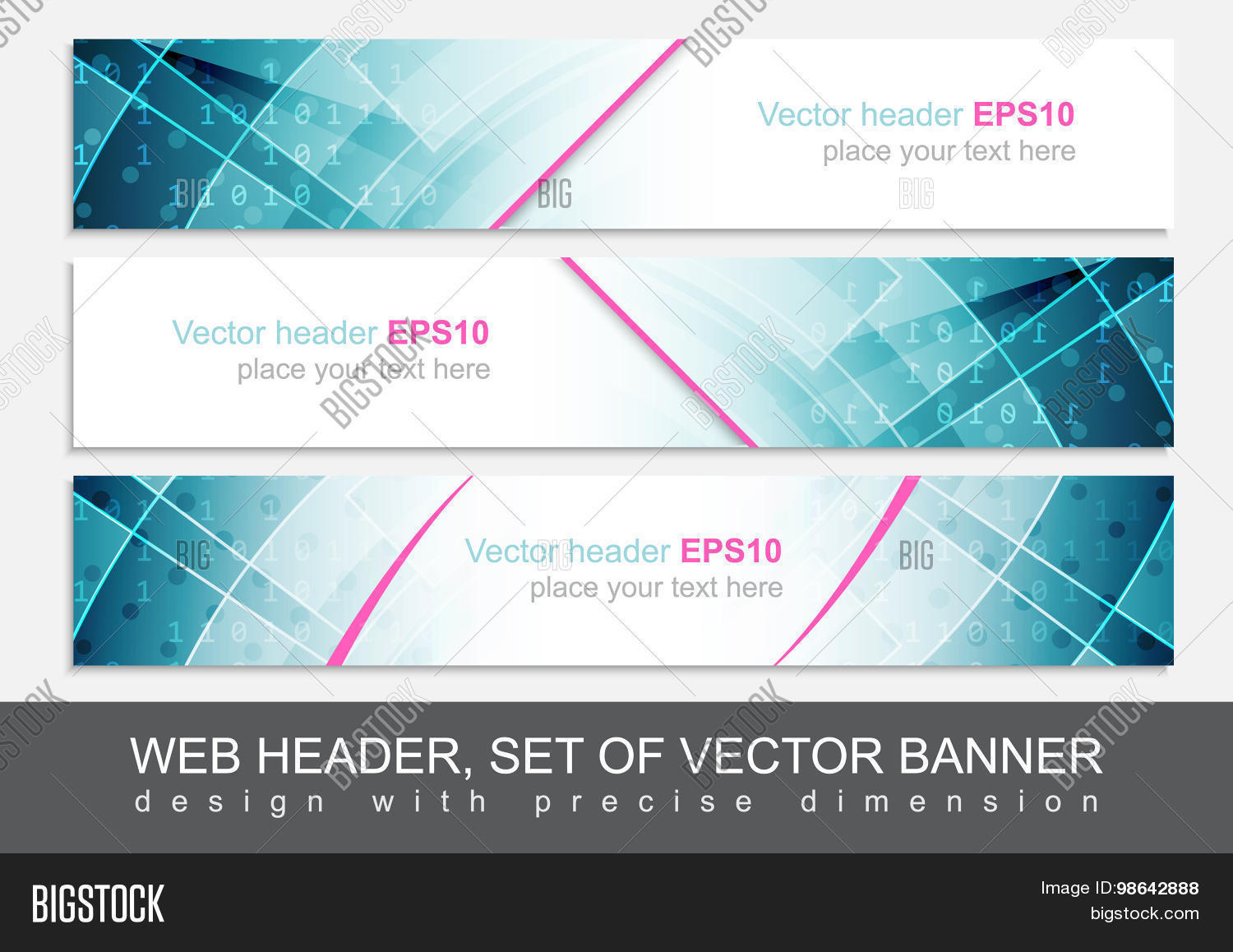 Set Web Header Footer Vector & Photo (Free Trial) | Bigstock