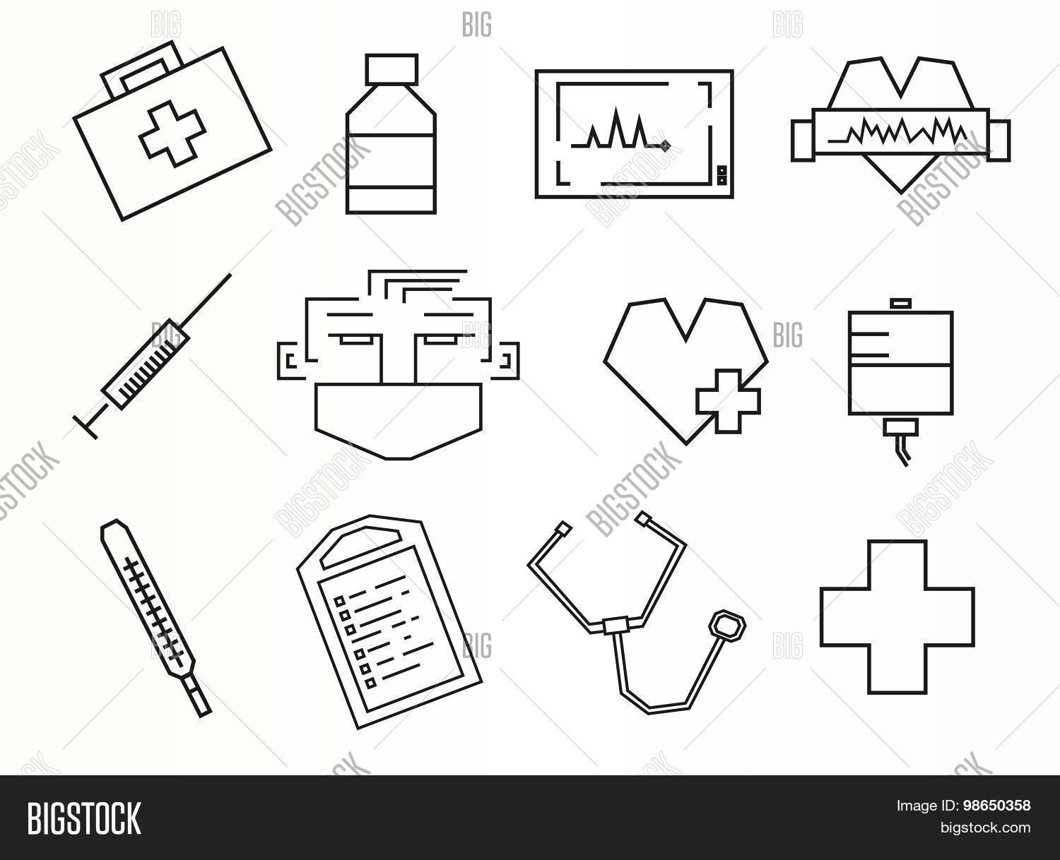 Line Art Medicine Vector & Photo (Free Trial) | Bigstock