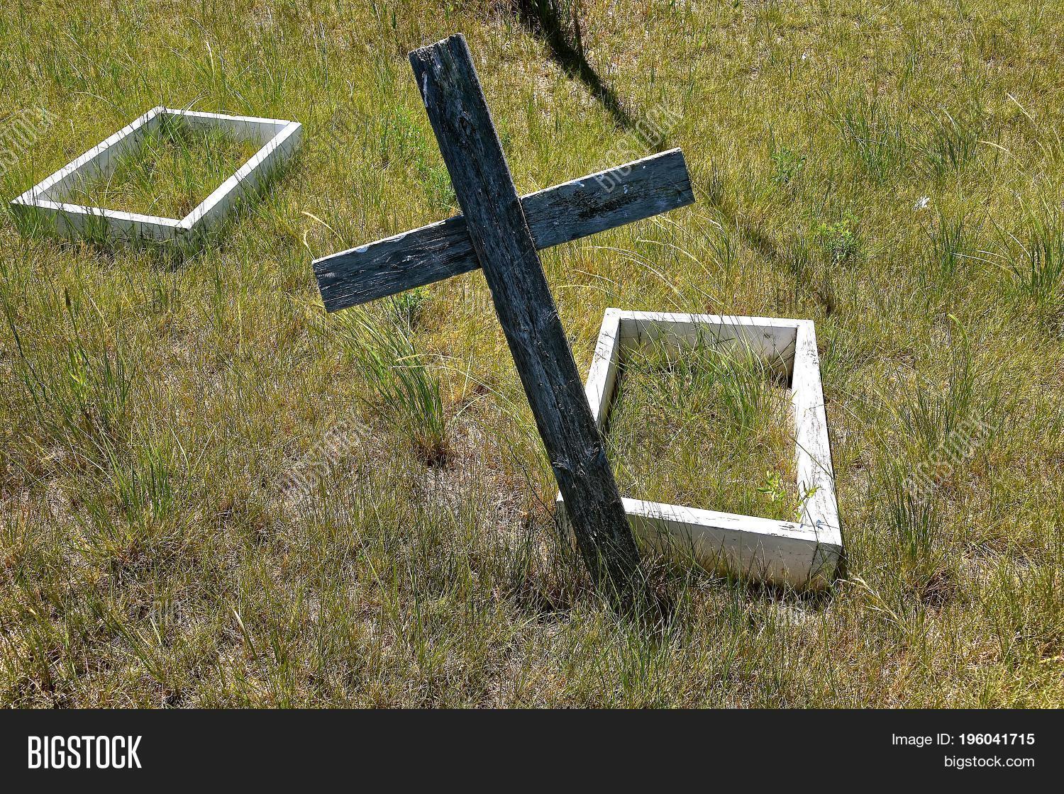 Leaning Cross Two Old Image & Photo (Free Trial) | Bigstock