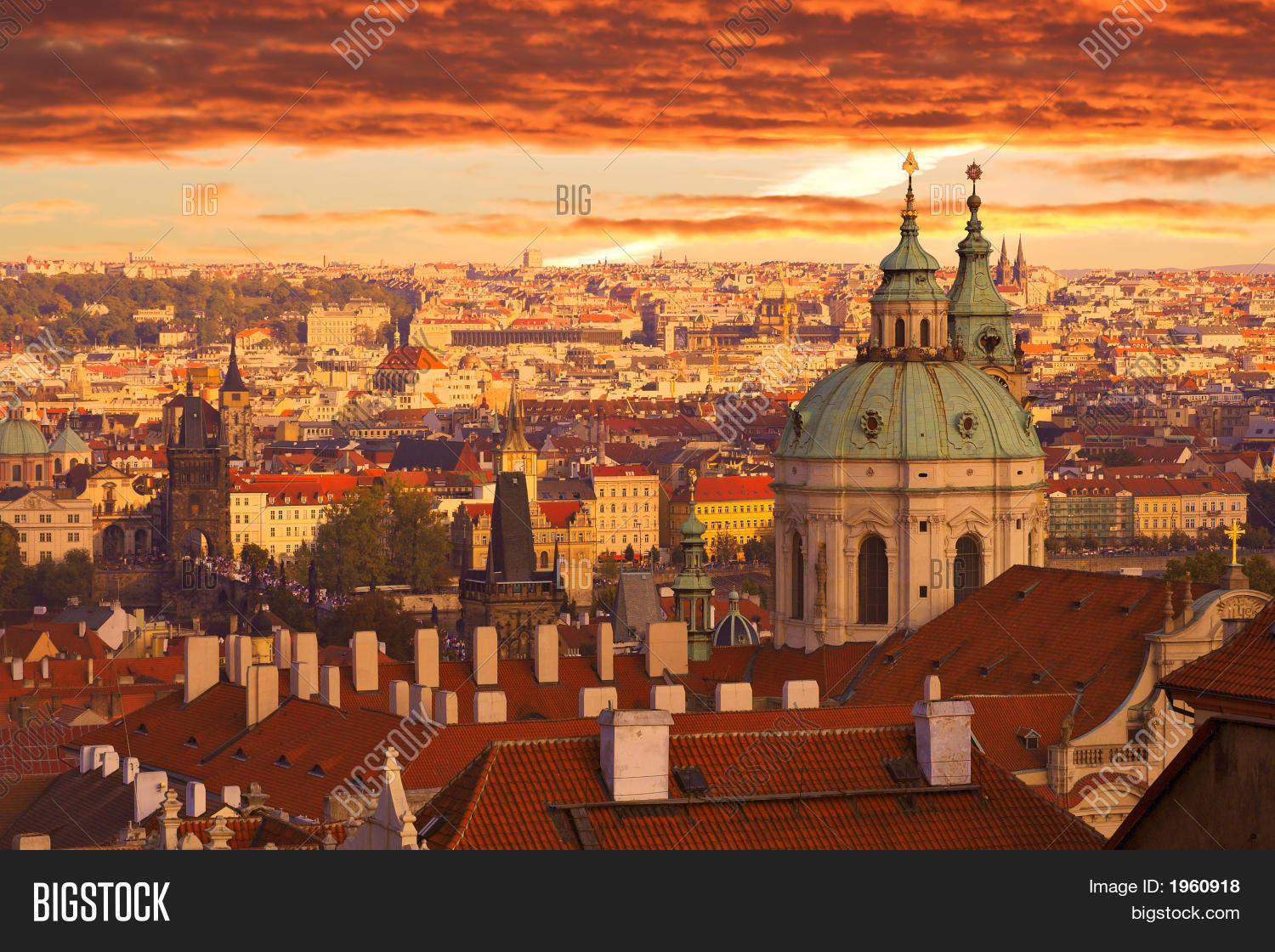 Sunset Over Prague Image & Photo (Free Trial) | Bigstock