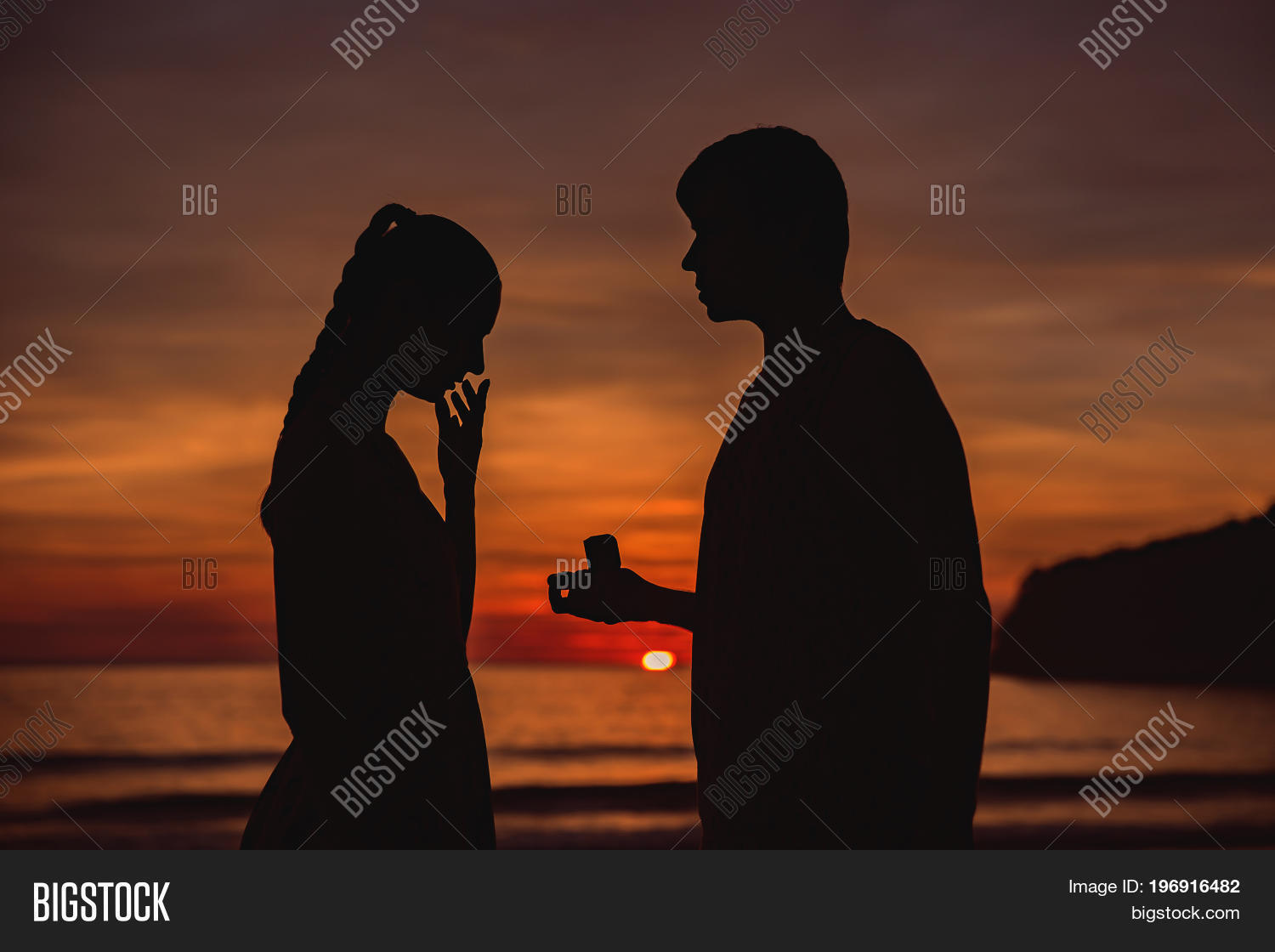 Silhouette Man Propose Image & Photo (Free Trial) | Bigstock
