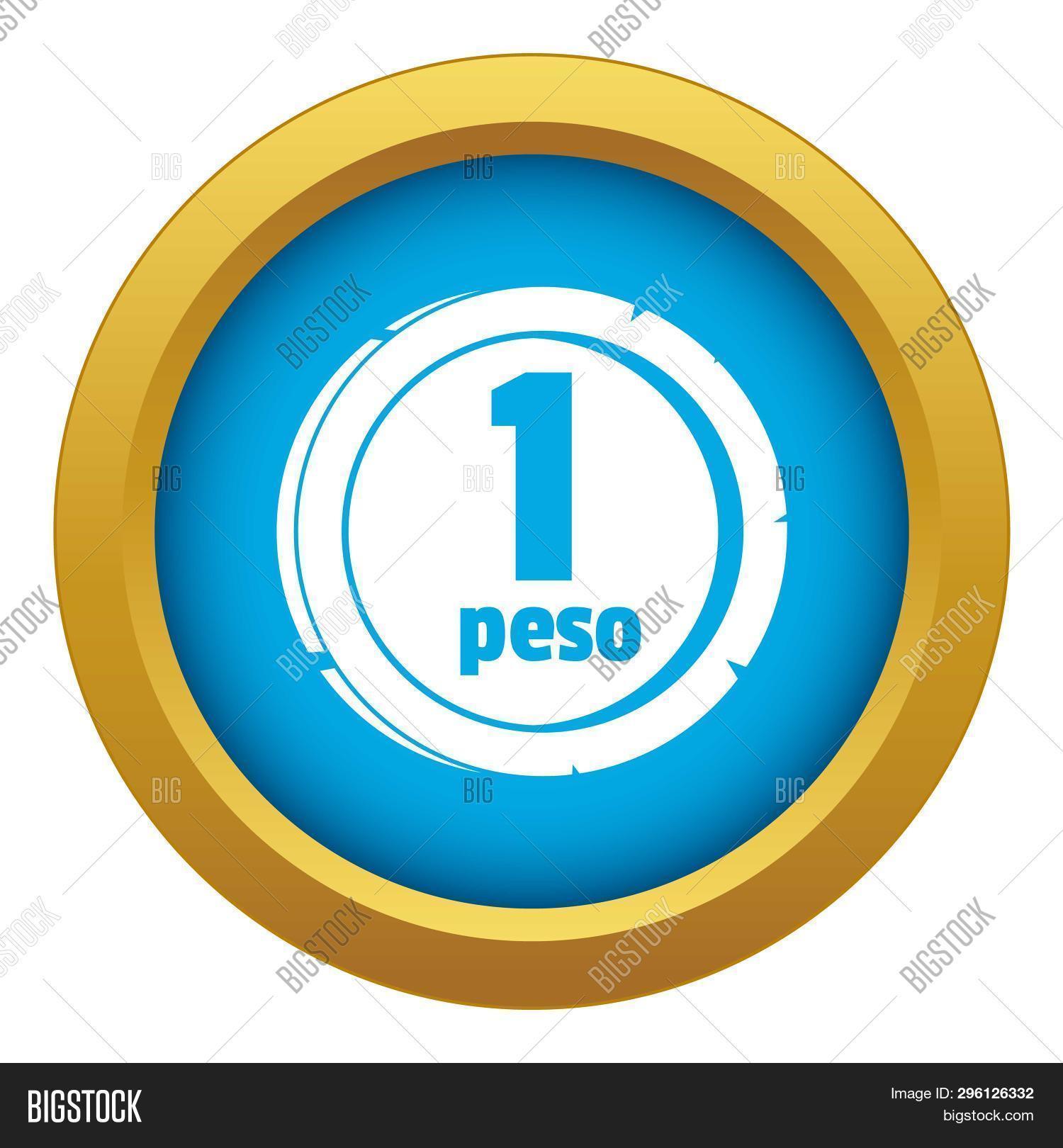Peso Icon Blue Image & Photo (Free Trial) | Bigstock