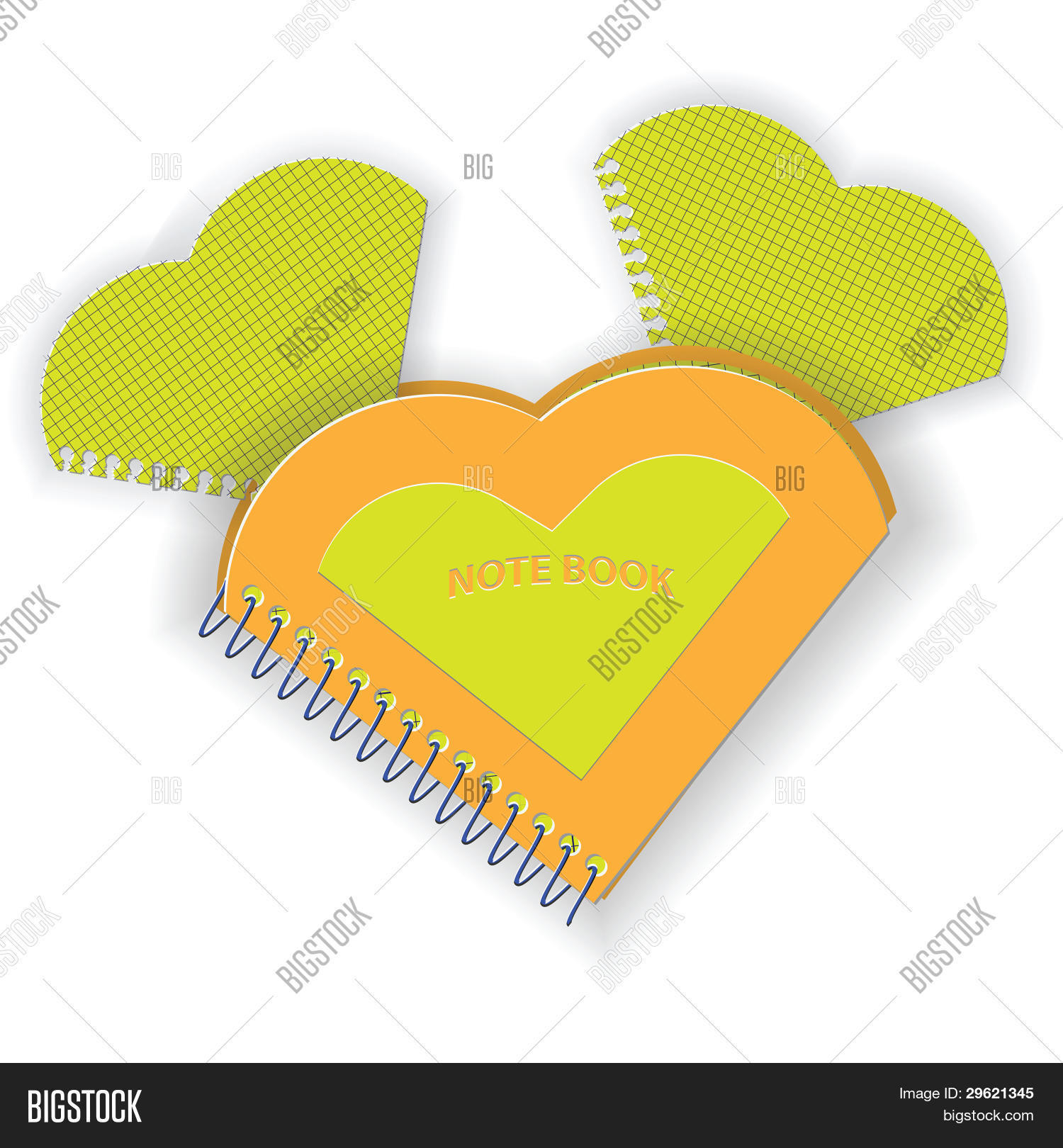Notebook Form Heart Vector & Photo (Free Trial) | Bigstock