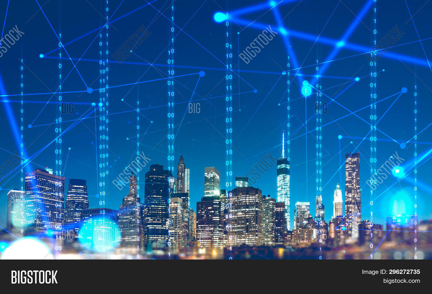 Night Cityscape Binary Image & Photo (Free Trial) | Bigstock