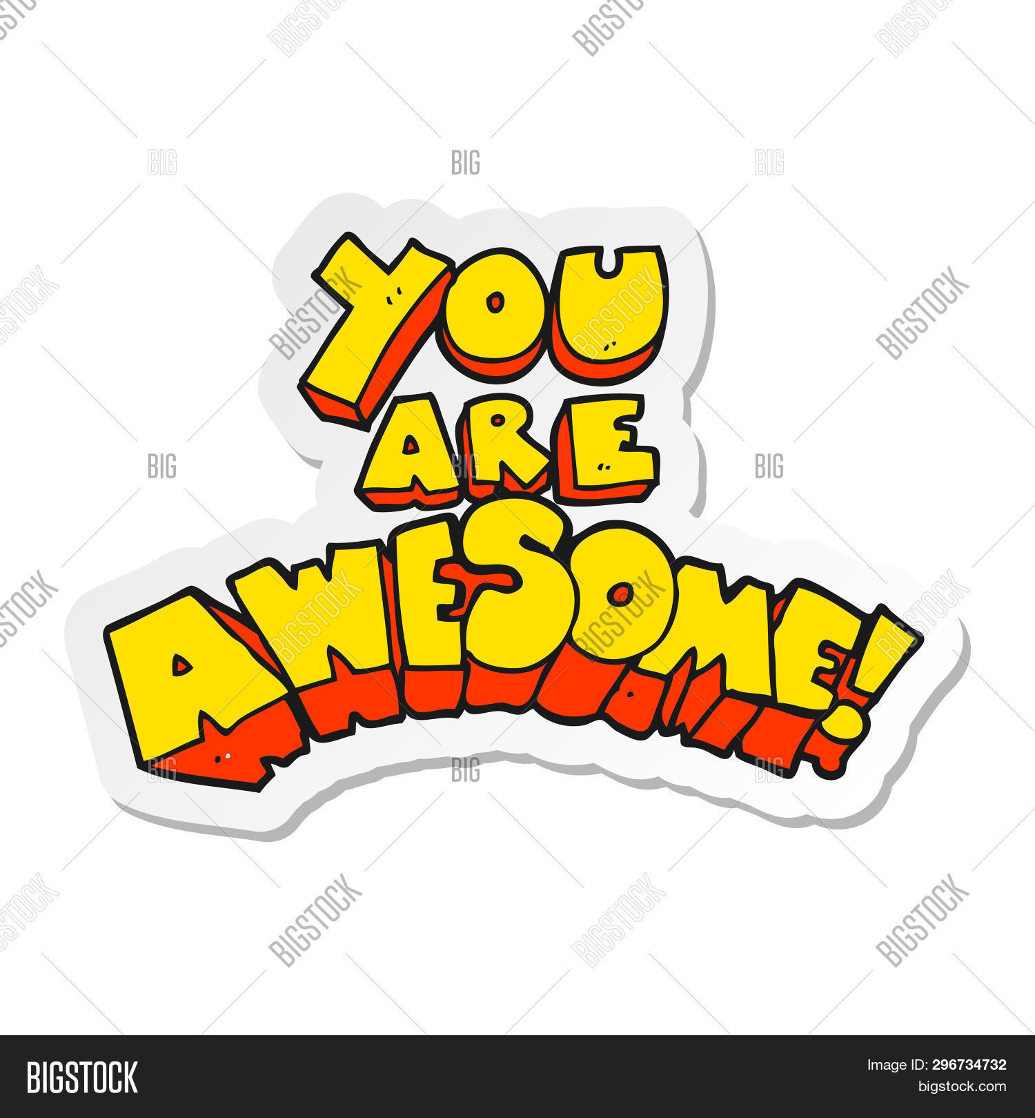 Sticker You Awesome Image & Photo (Free Trial) | Bigstock