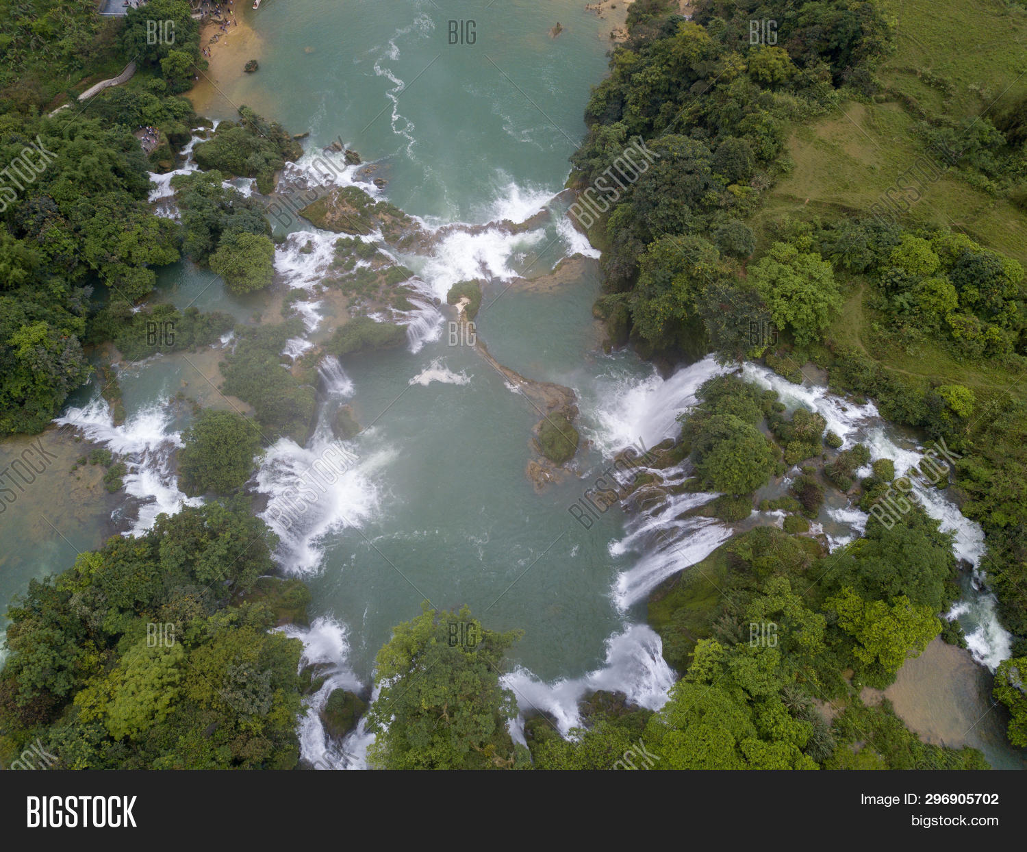 Aerial View Waterfall Image & Photo (Free Trial) | Bigstock