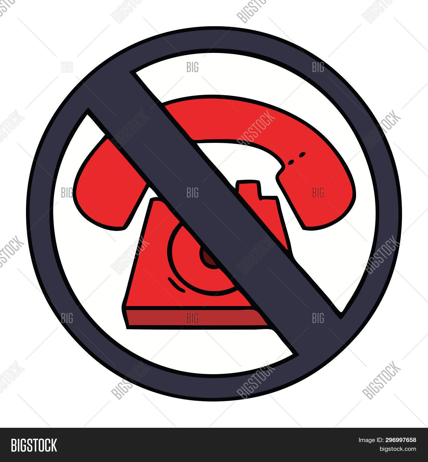 Cute Cartoon No Phones Image & Photo (Free Trial) | Bigstock