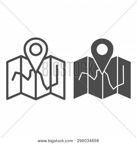 Map Location Line Vector & Photo (Free Trial) | Bigstock