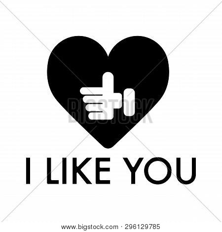 Like You Text Thumb Vector & Photo (Free Trial) | Bigstock
