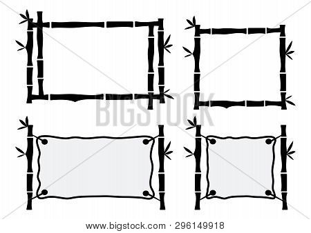Set Bamboo Frame Vector & Photo (Free Trial) | Bigstock