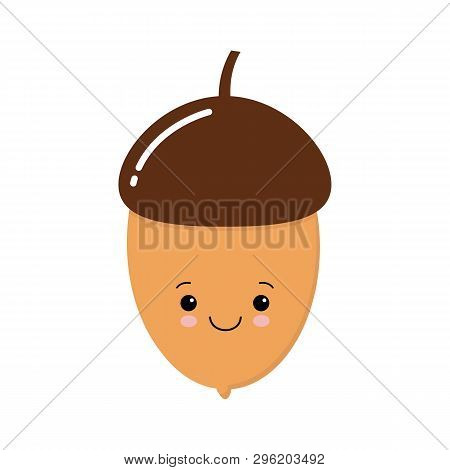Cute Cartoon Acorn Vector & Photo (Free Trial) | Bigstock