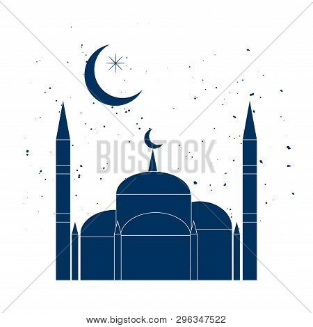 Blue Mosque On White Vector & Photo (Free Trial) | Bigstock