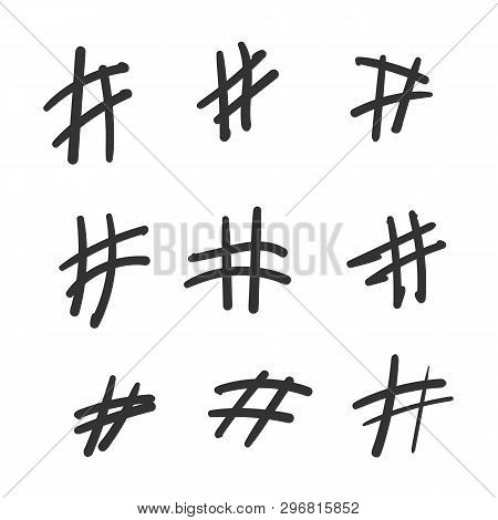 Hashtag Vector Hand Vector & Photo (Free Trial) | Bigstock