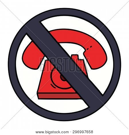 Cute Cartoon No Phones Image & Photo (Free Trial) | Bigstock