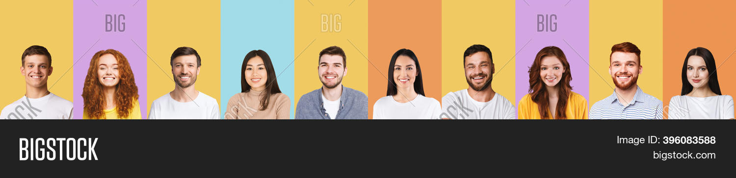 Row Different Faces, Image & Photo (Free Trial) | Bigstock