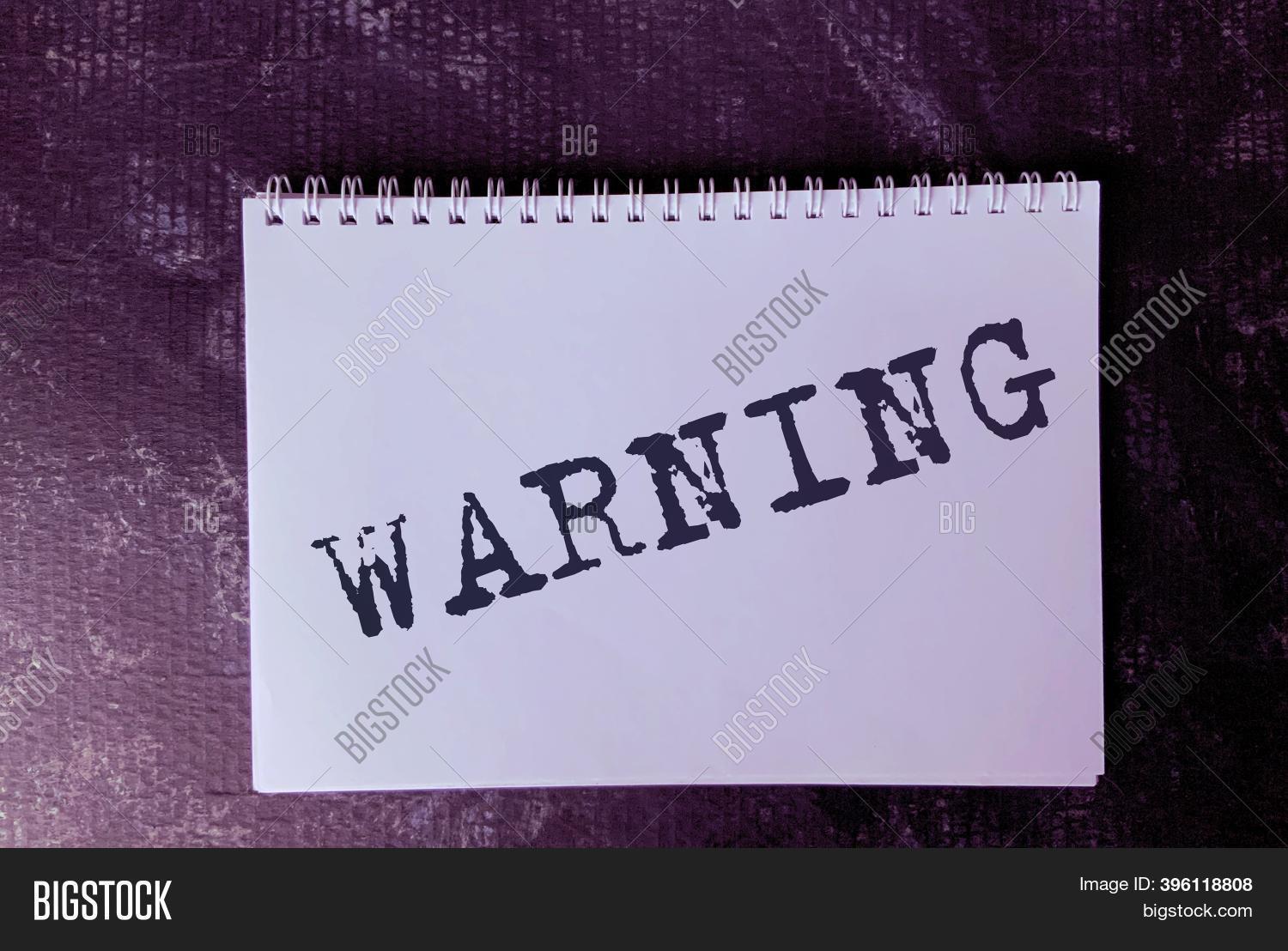 Word Warning On White Image & Photo (Free Trial) | Bigstock