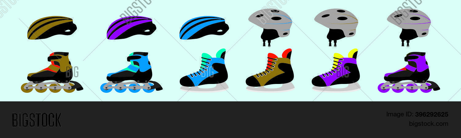 Set Roller Derby Vector & Photo (Free Trial) | Bigstock