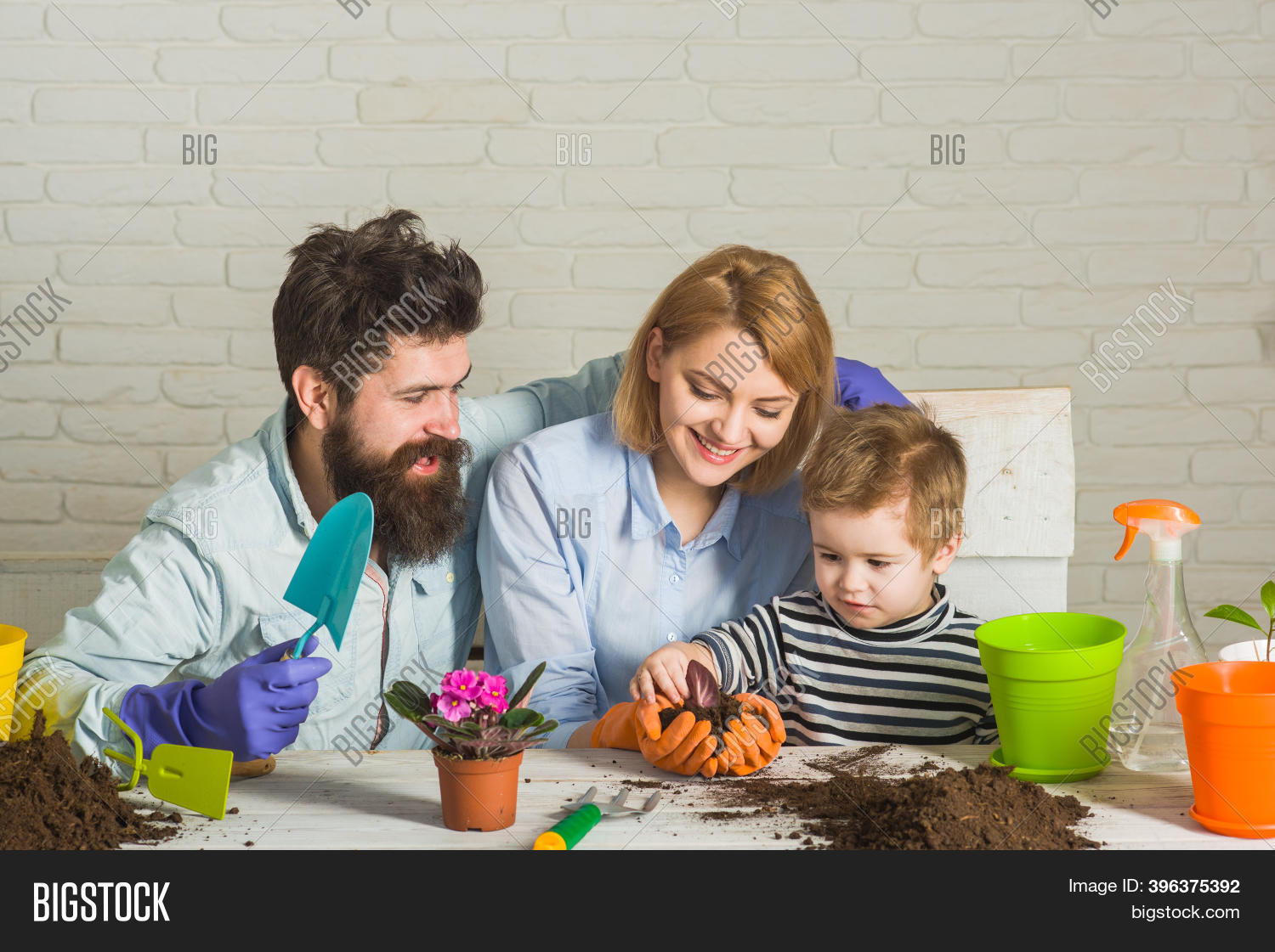 Planting. Family Image & Photo (Free Trial) | Bigstock