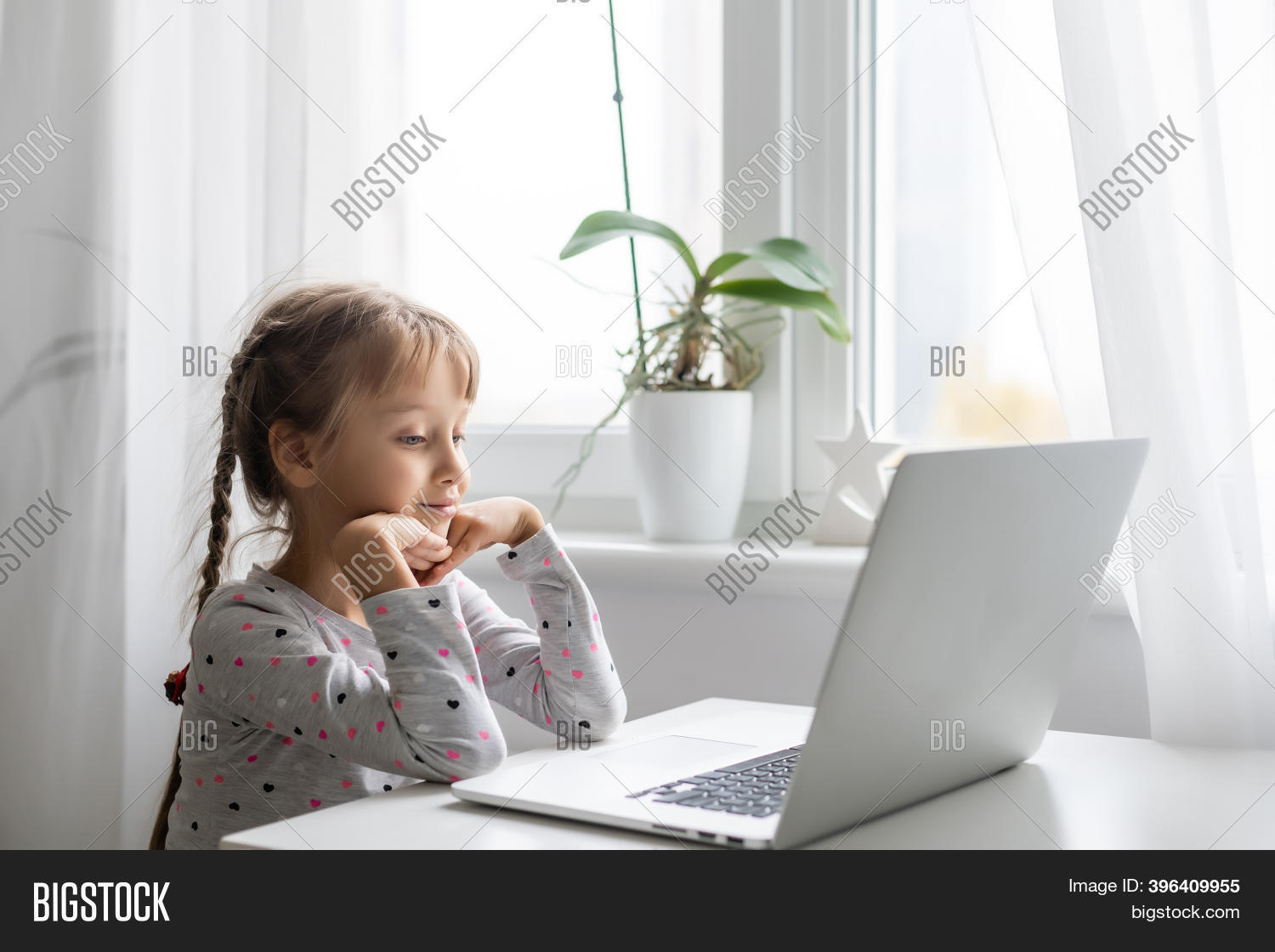 Little Girl Studying Image & Photo (Free Trial) | Bigstock