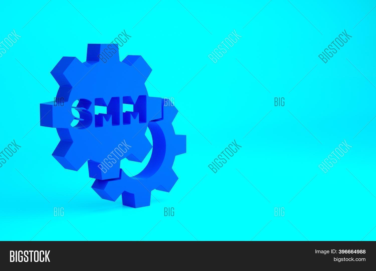 Blue Smm Icon Isolated Image & Photo (Free Trial) | Bigstock