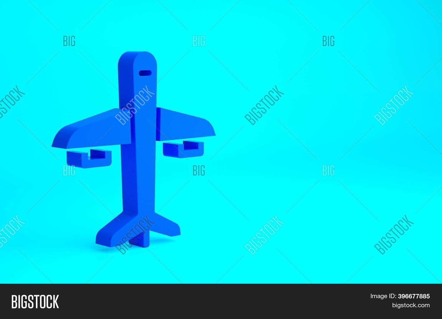 Blue Plane Icon Image & Photo (Free Trial) | Bigstock