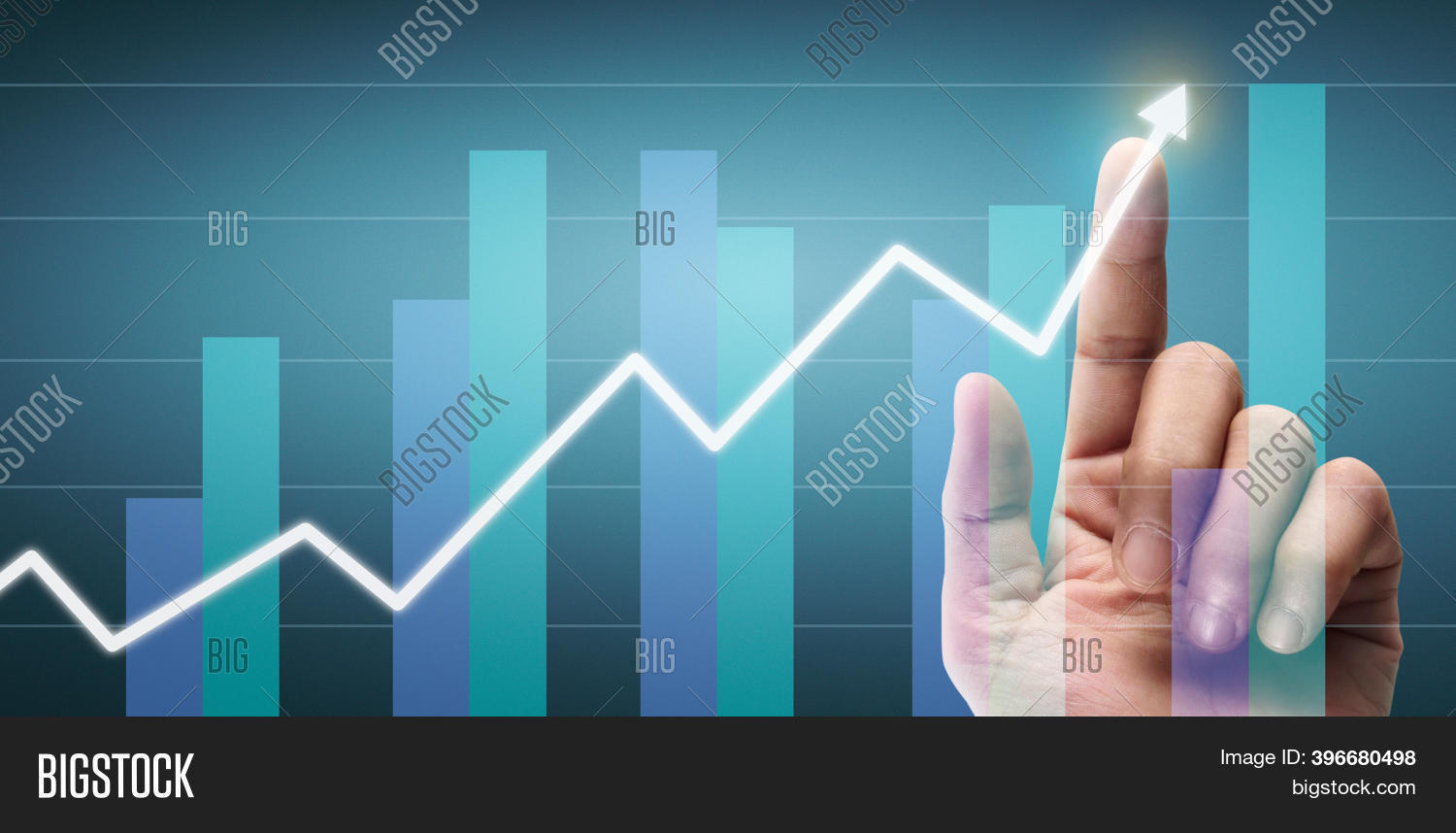 Hand Touching Graphs Image & Photo (Free Trial) | Bigstock