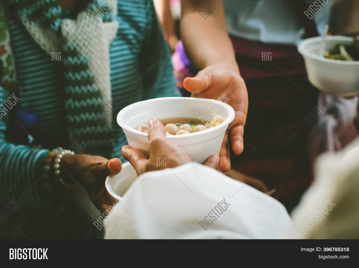 Volunteers Give Food Image & Photo (Free Trial) | Bigstock