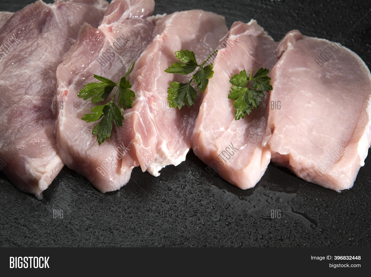 Raw Slices Pork On Image & Photo (Free Trial) | Bigstock