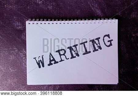 Word Warning On White Image & Photo (Free Trial) | Bigstock