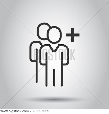 People Plus Icon Flat Vector & Photo (Free Trial) | Bigstock