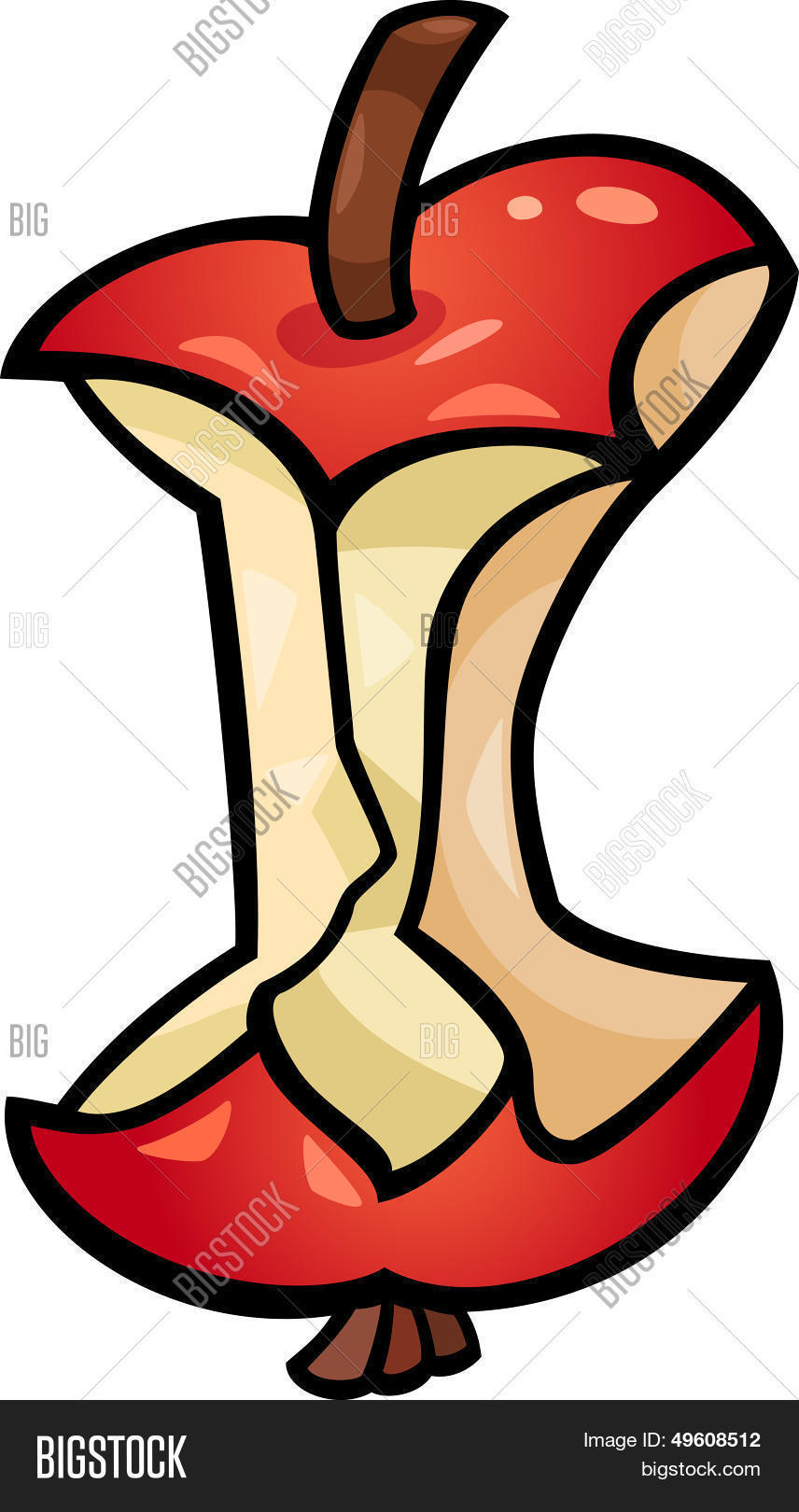 Apple Core Clip Art Vector & Photo (Free Trial) | Bigstock