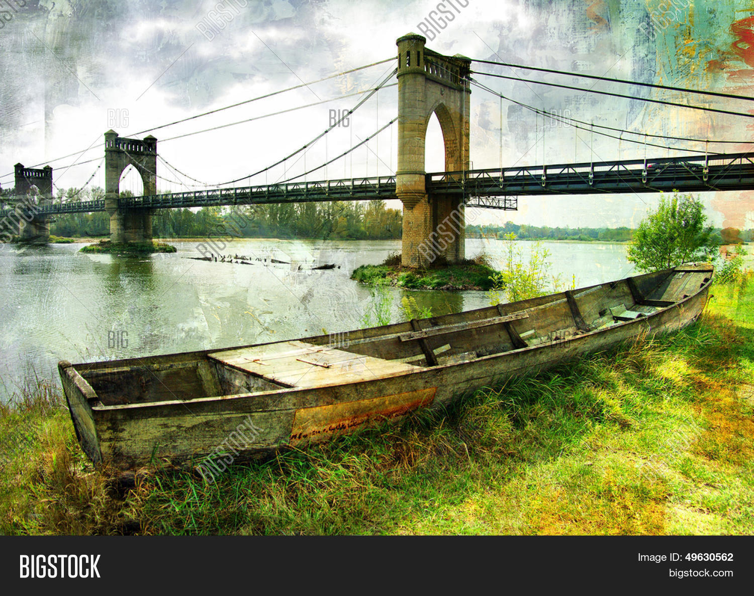 Scene Old Boat Bridge Image & Photo (Free Trial) | Bigstock