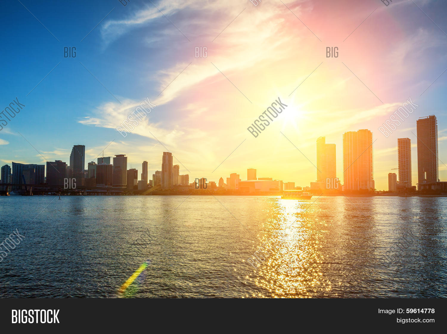 Miami Florida, Sunset Image & Photo (Free Trial) | Bigstock