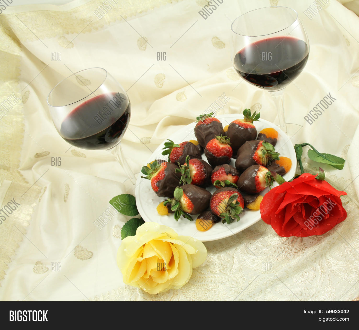 Wine Roses Sweets Image & Photo (Free Trial) | Bigstock