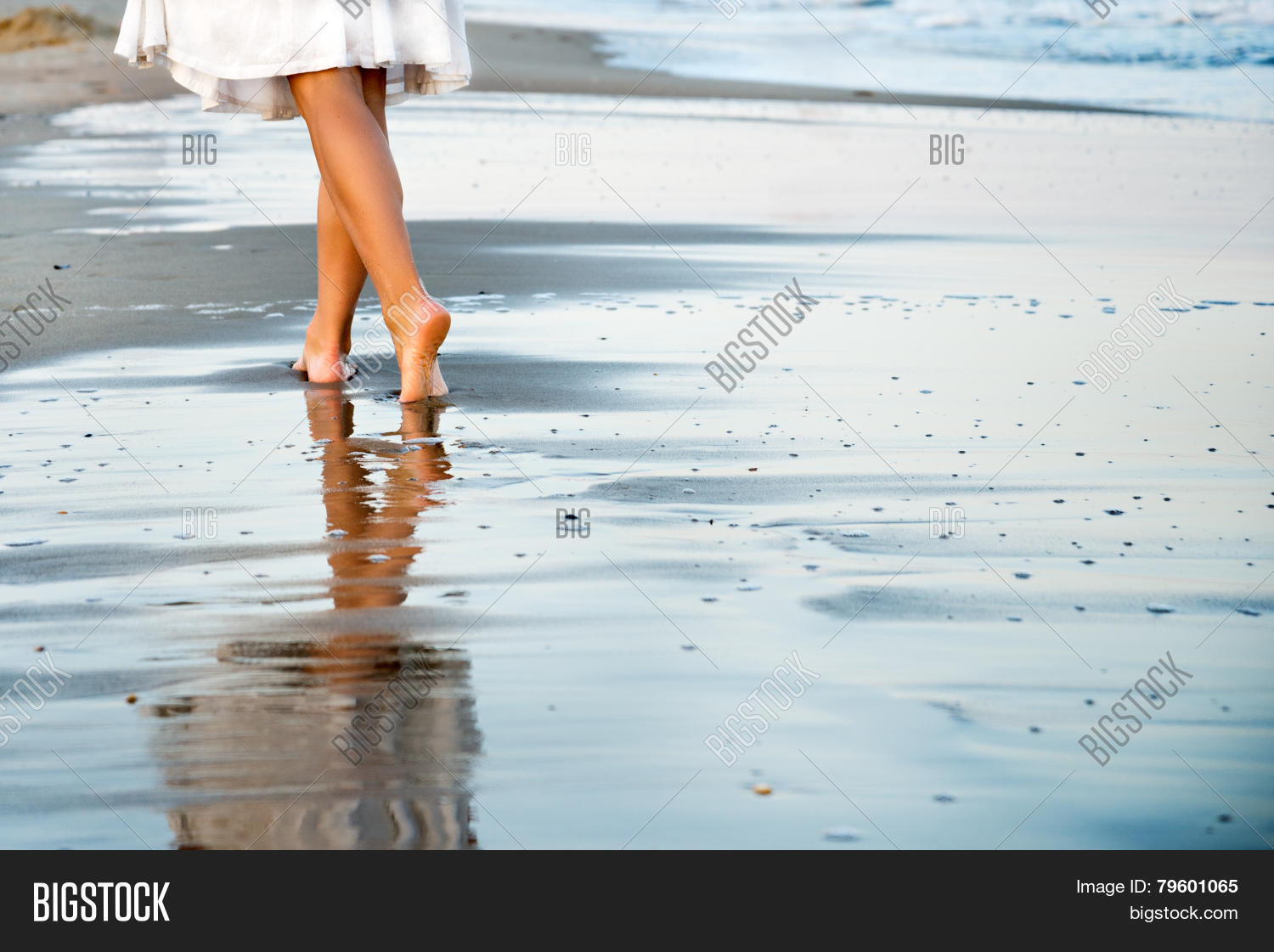 Woman Walking On Sand Image & Photo (Free Trial) | Bigstock