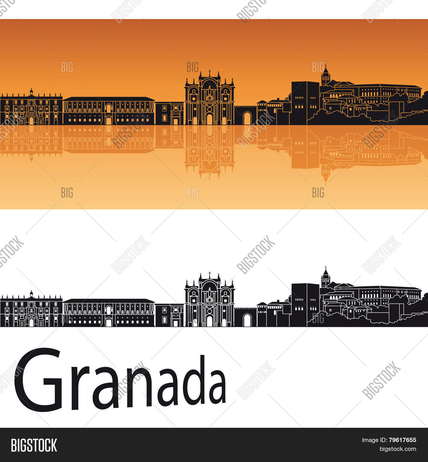Granada Skyline Vector & Photo (Free Trial) | Bigstock