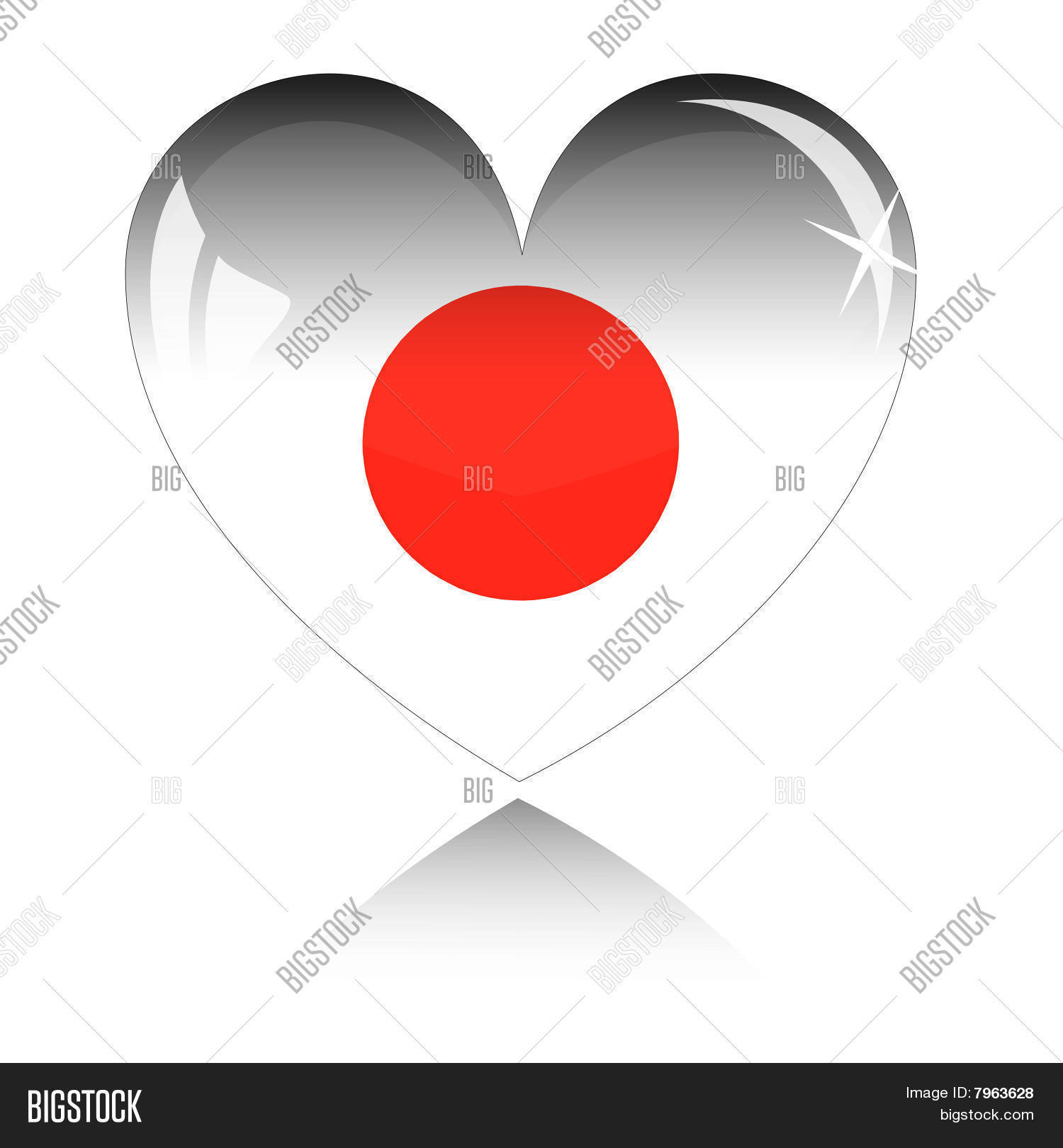 Vector Heart Japan Vector & Photo (Free Trial) | Bigstock
