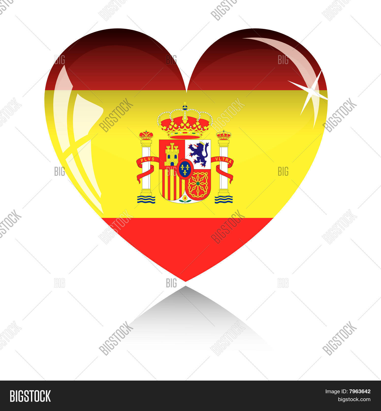 Vector Heart Spain Vector & Photo (Free Trial) | Bigstock