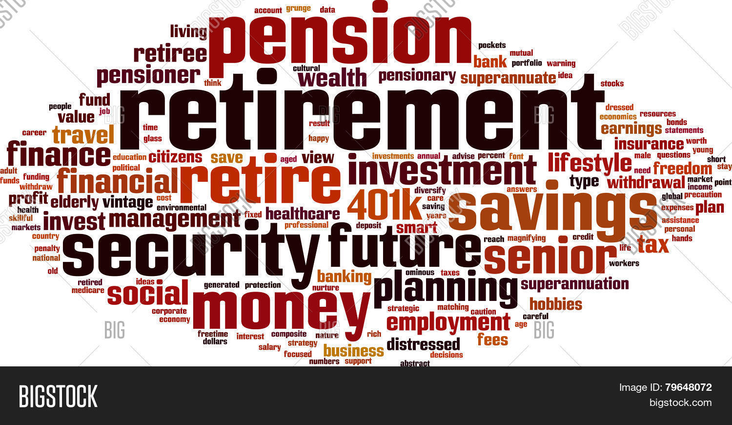 Retirement Word Cloud Vector & Photo (Free Trial) | Bigstock