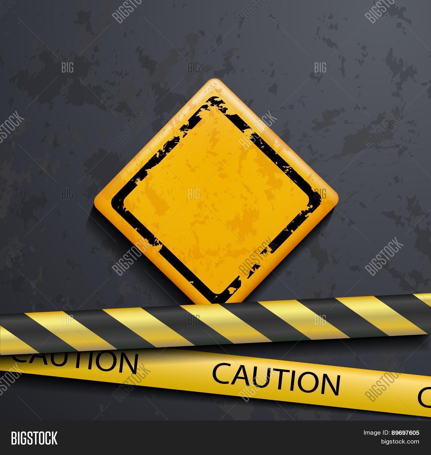 Metal Warning Sign Vector & Photo (Free Trial) | Bigstock