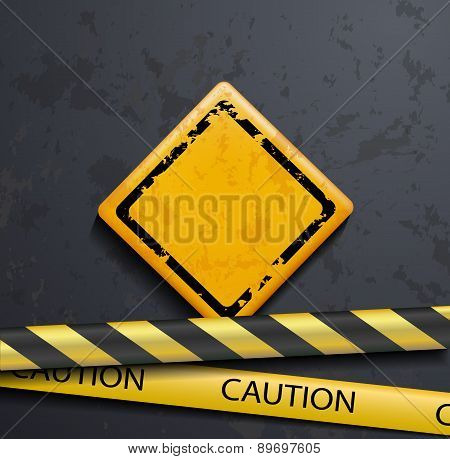 Metal Warning Sign Vector & Photo (Free Trial) | Bigstock