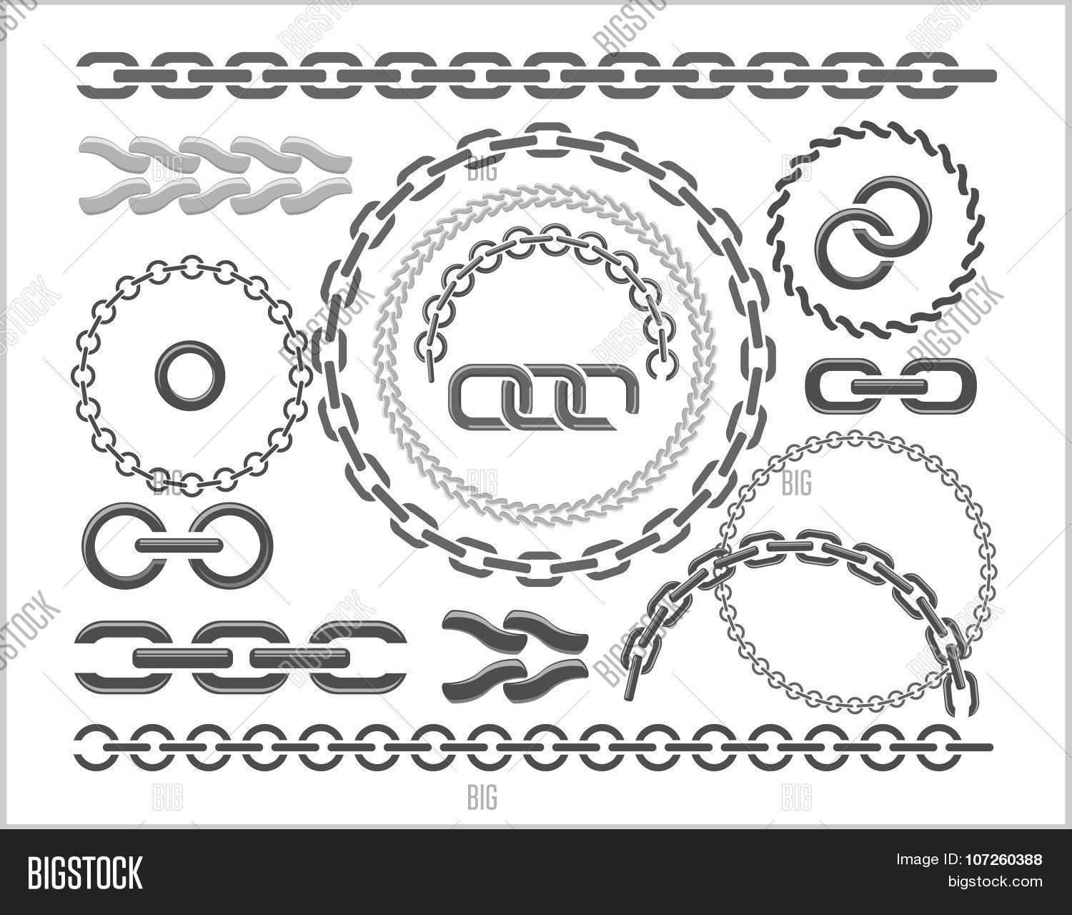 Chains Set - Icons, Vector & Photo (Free Trial) | Bigstock