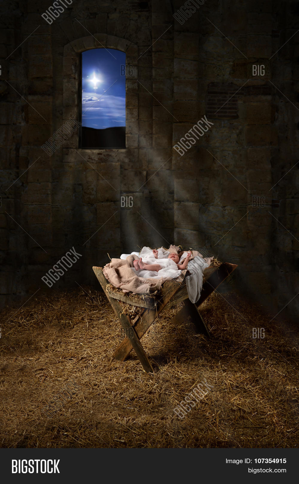 Baby Jesus Resting On Image & Photo (Free Trial) | Bigstock
