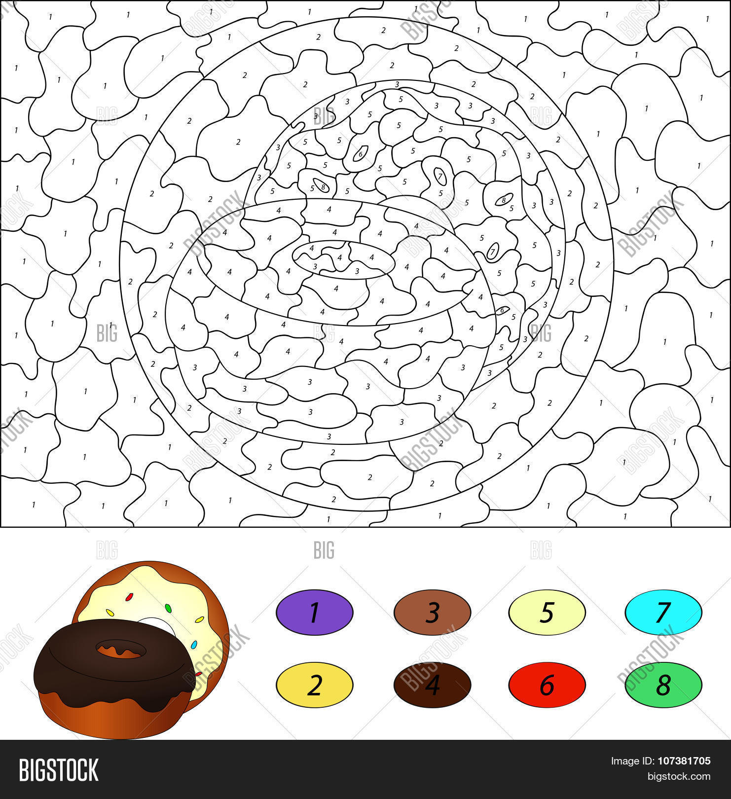 Color By Number Vector & Photo (Free Trial) | Bigstock