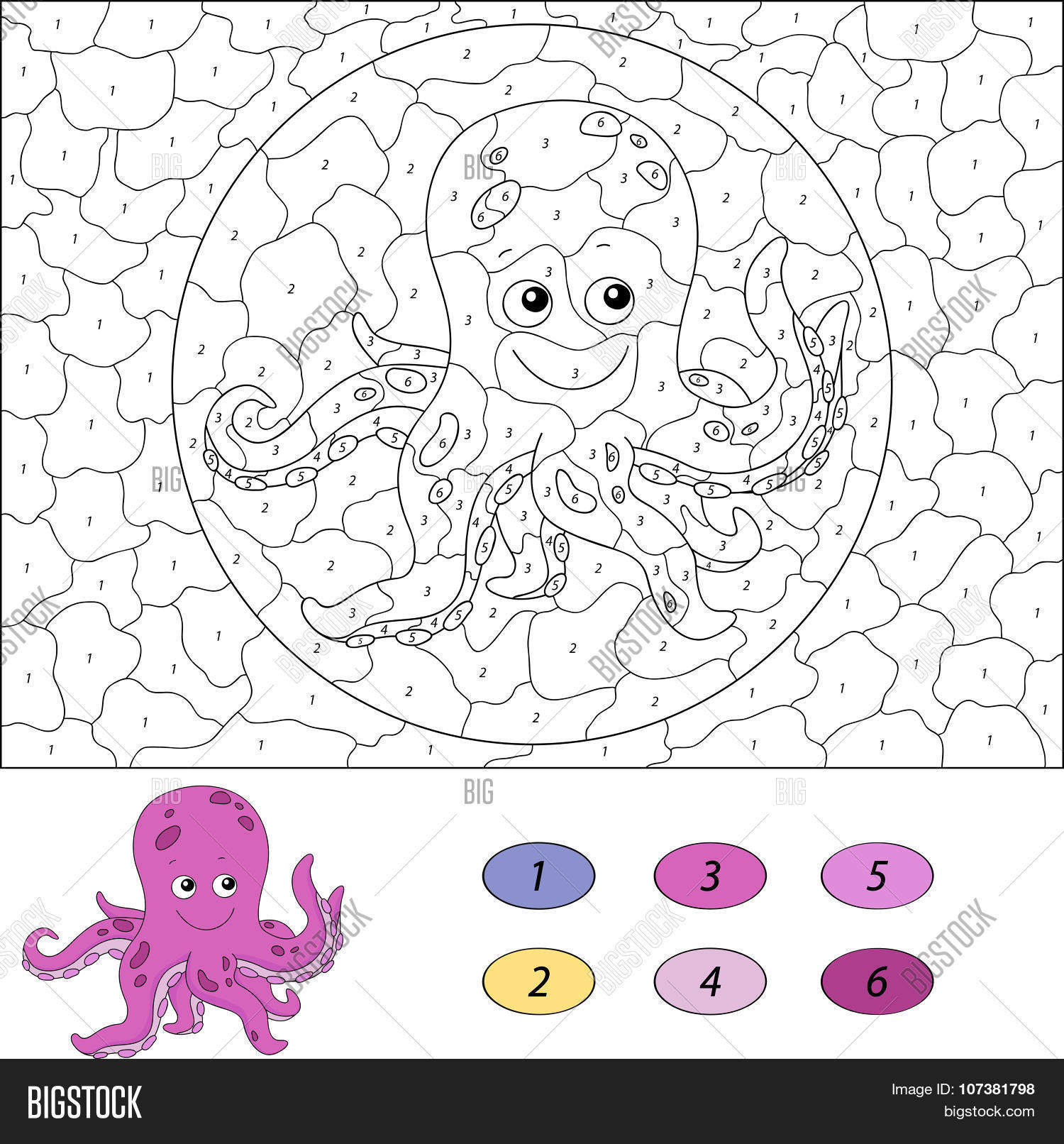 Color By Number Vector & Photo (Free Trial) | Bigstock