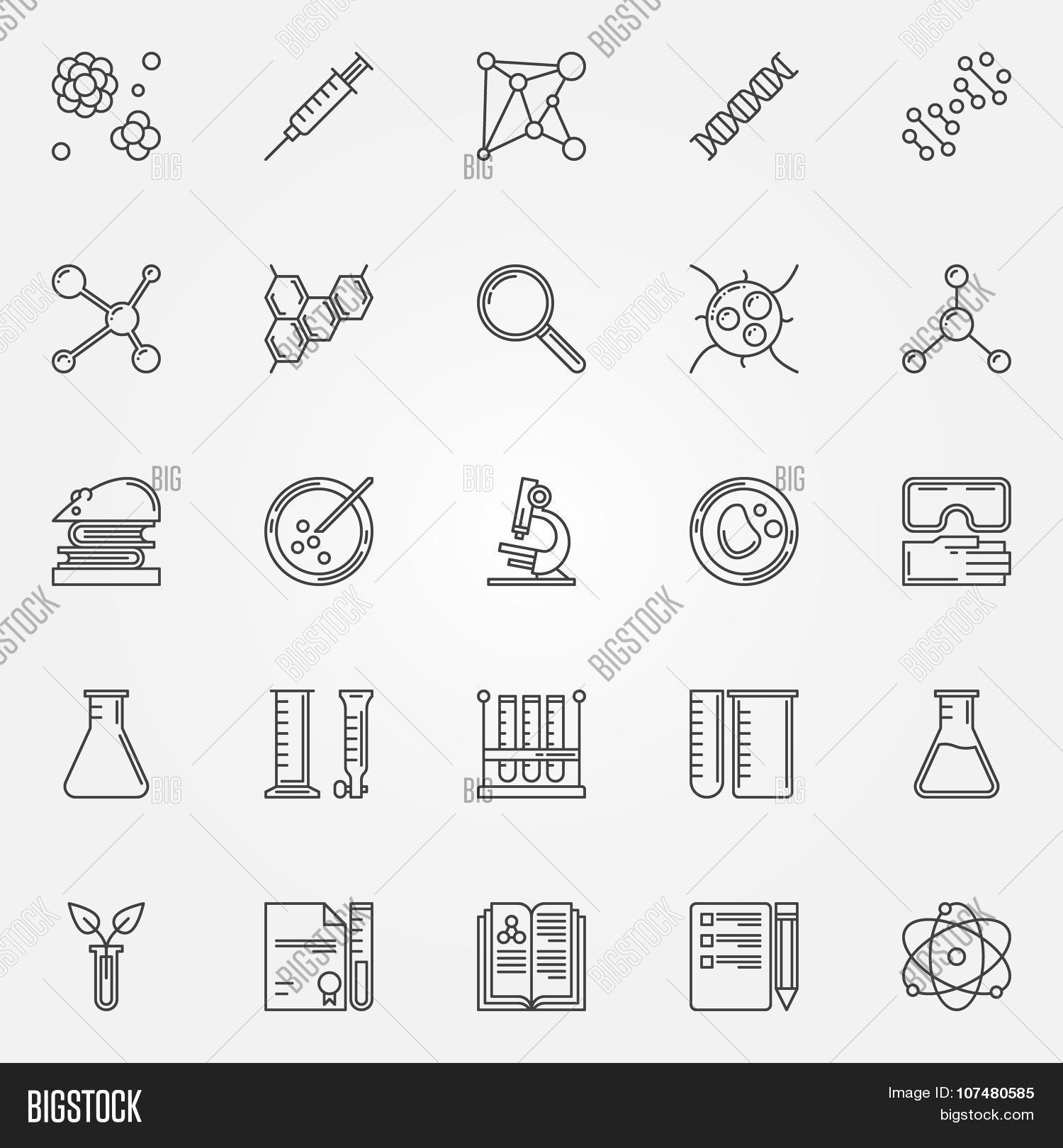 Biotechnology Icons Vector & Photo (Free Trial) | Bigstock