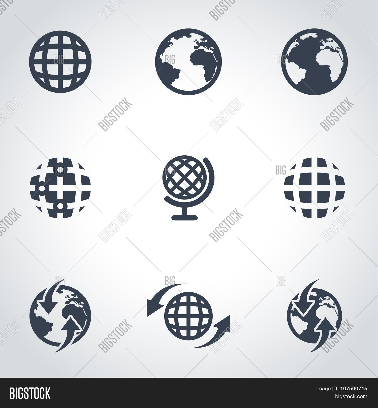 Vector Black World Vector & Photo (Free Trial) | Bigstock